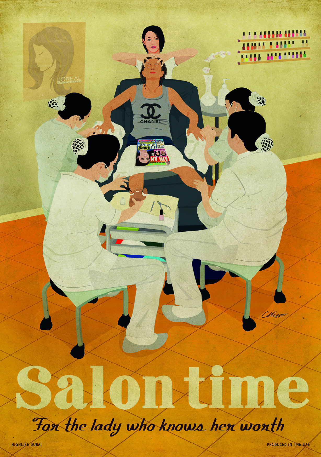 Meet the Artist: Clare Napper, the Creator of “Highlife Dubai” Vintage ...